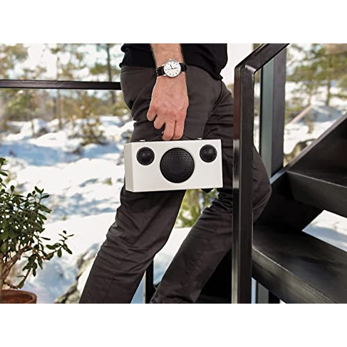 Audio Pro Addon C3 Wireless Bluetooth Speaker | High Fidelity, Rechargeable, Portable Speaker for Outdoor, Home, Camping, Travel, Beach | AirPlay, Alexa, Spotify Connect Compatible | White