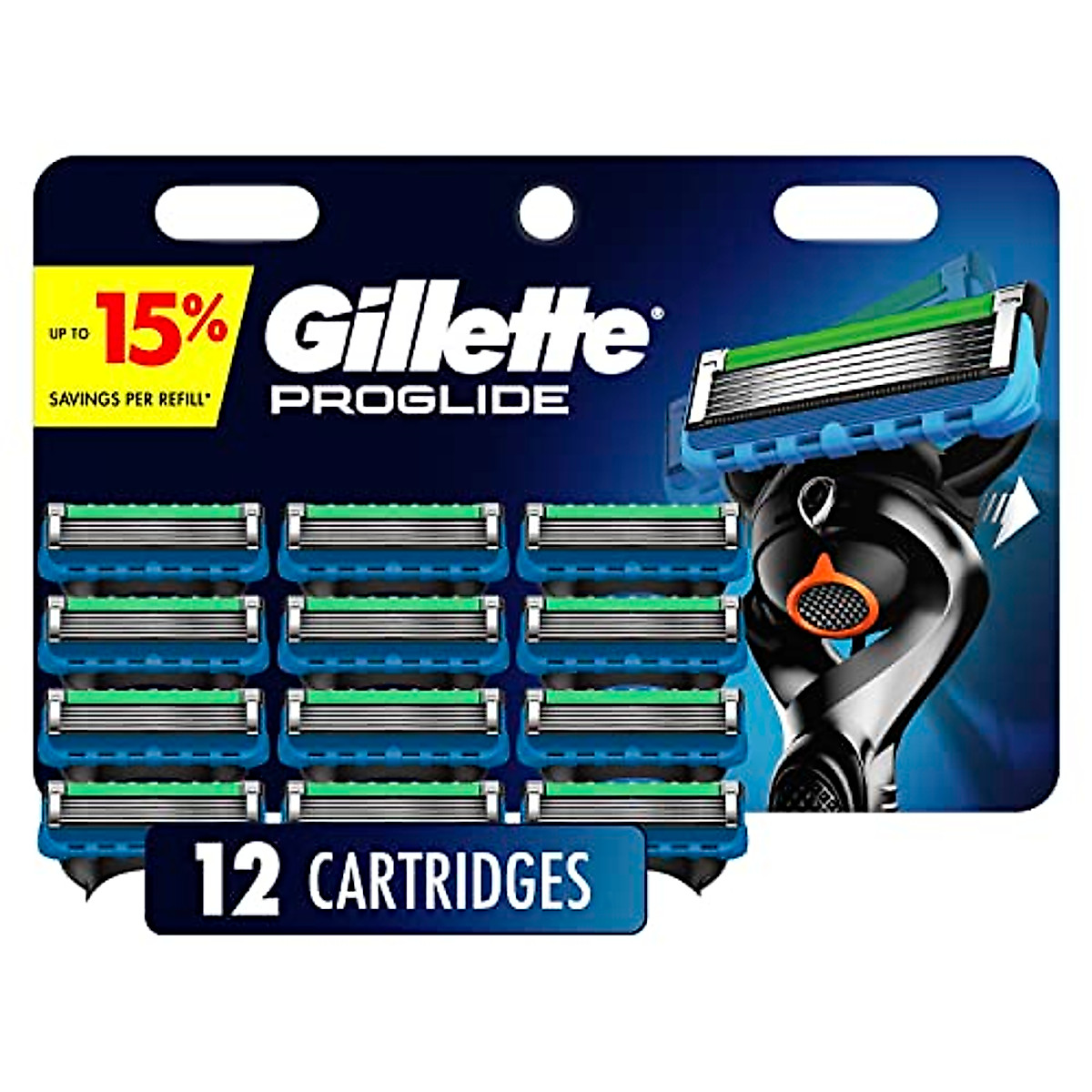 Gillette Fusion5 ProGlide Men's Razor Blades, 12 Blade Refills