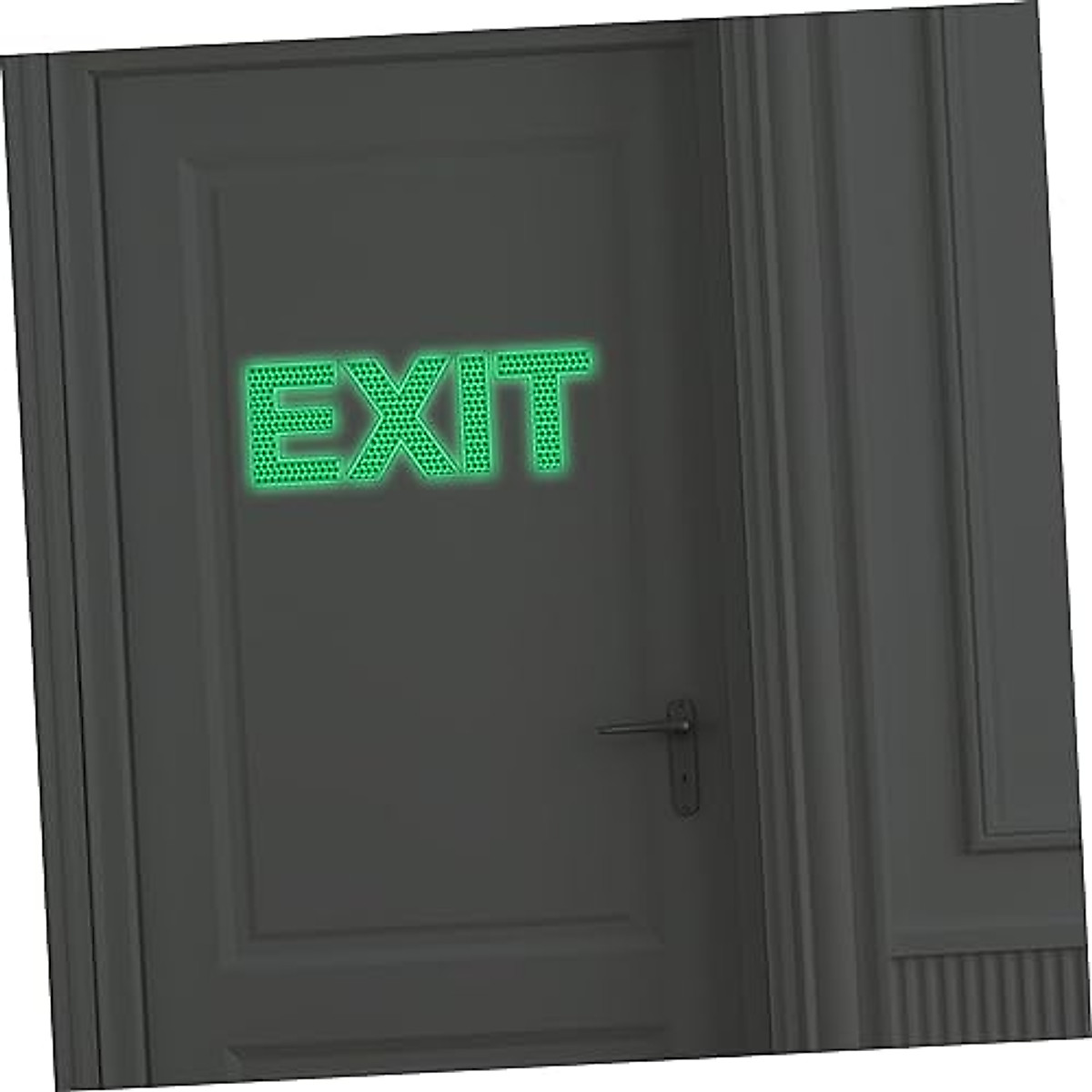 BUGUUYO Luminous Exit Sign Exit Sign Sticker Safety Exit Sign Wall Sticker Exit Sticker Noctilucence Exit Sign Exit Luminous Sticker Exit Decal Exit Wall Decal Exit Wall Sticker Green