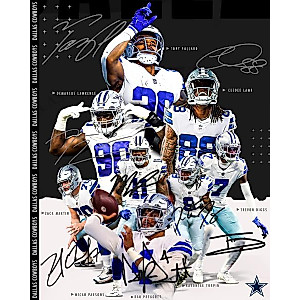 Ikonic Fotohaus Dak Prescott Micah Parsons Ceedee Lamb Pollard Martin Lawrence Turpin Signed Photo Autograph Print Wall Art Home Decor