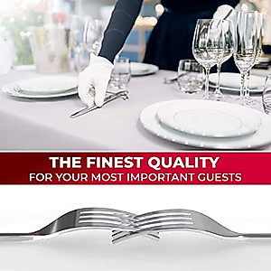 Mueller Flatware Set, 20-Piece Stainless Steel Silverware Set, Elegant Cutlery Set Service for 5 - Spoon, Knife, Fork, Teaspoon, Dishwasher Safe, Ergonomic Shape