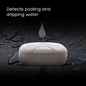 Water Leak Detector - Very Loud Water Sensor Alarm for Home, Flood Detection Alarm Sensor Alarm for Sinks, Sump Pumps, Basements, and Laundry Rooms by Mindful Design (White, 4 Pack)