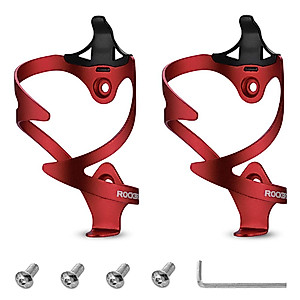 ROCKBROS Bike Water Bottle Cages Bicycle Water Bottle Holder Lightweight Aluminum Alloy Bike Bottle Bracket for Road and Mountain Bike-2Pack