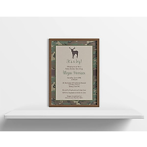 Baby Shower Invitation Woodland Camo Oh Deer Hunting Camouflage Hunting Outdoors Customized Personalized Cards (12 count)