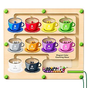 zhiwuzhu Magnetic Color and Number Maze - Montessori Toys,Learning Educational Fine Motor Toys for Toddlers Preschoolers Boys Girls,Stocking Stuffers Gift Toys for Toddler Kids