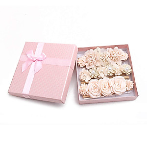 mligril Baby Girl Nylon Headbands Flower Hair Bows Accessories-Elastic Hair Band Crown Handmade FLoral Wraps Birthday Gifts for Girls Newborn Infant Toddler 3Pcs