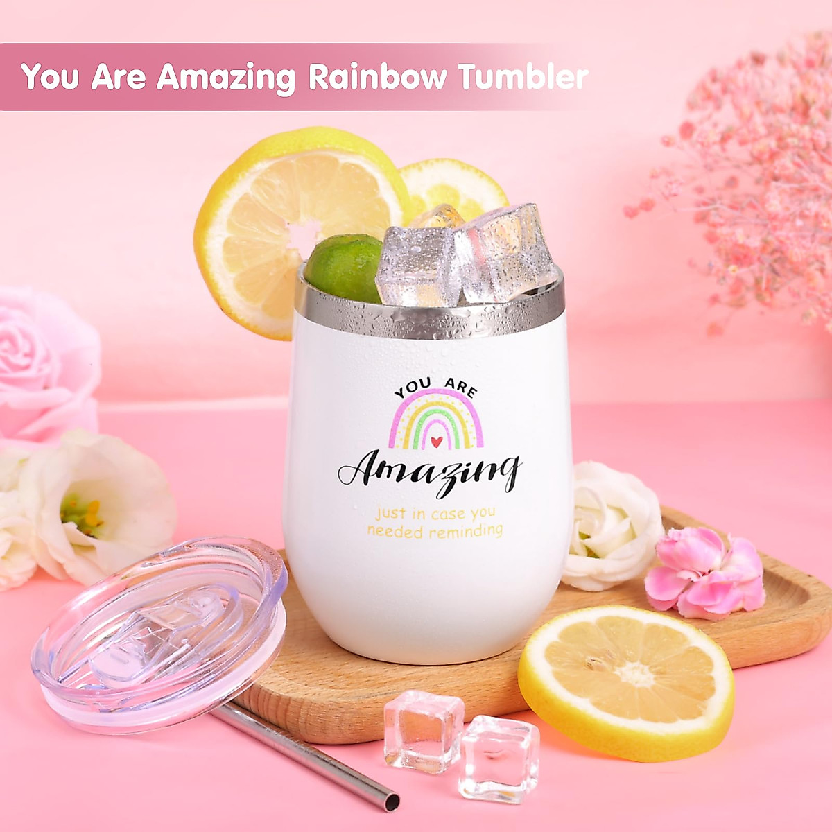 Gifts for Women,Birthday Gifts for Women Friendship,Spa Gifts Basket with Wine Tumbler,Gift Set for Women,Self Care Gift Idea for Mom,Her,Female Friend,Sister,Wife,Unique Gifts for Women