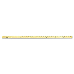 Westcott Wooden Yardstick with Hang Hole and Brass Ends, Clear Lacquer Finish (10425)