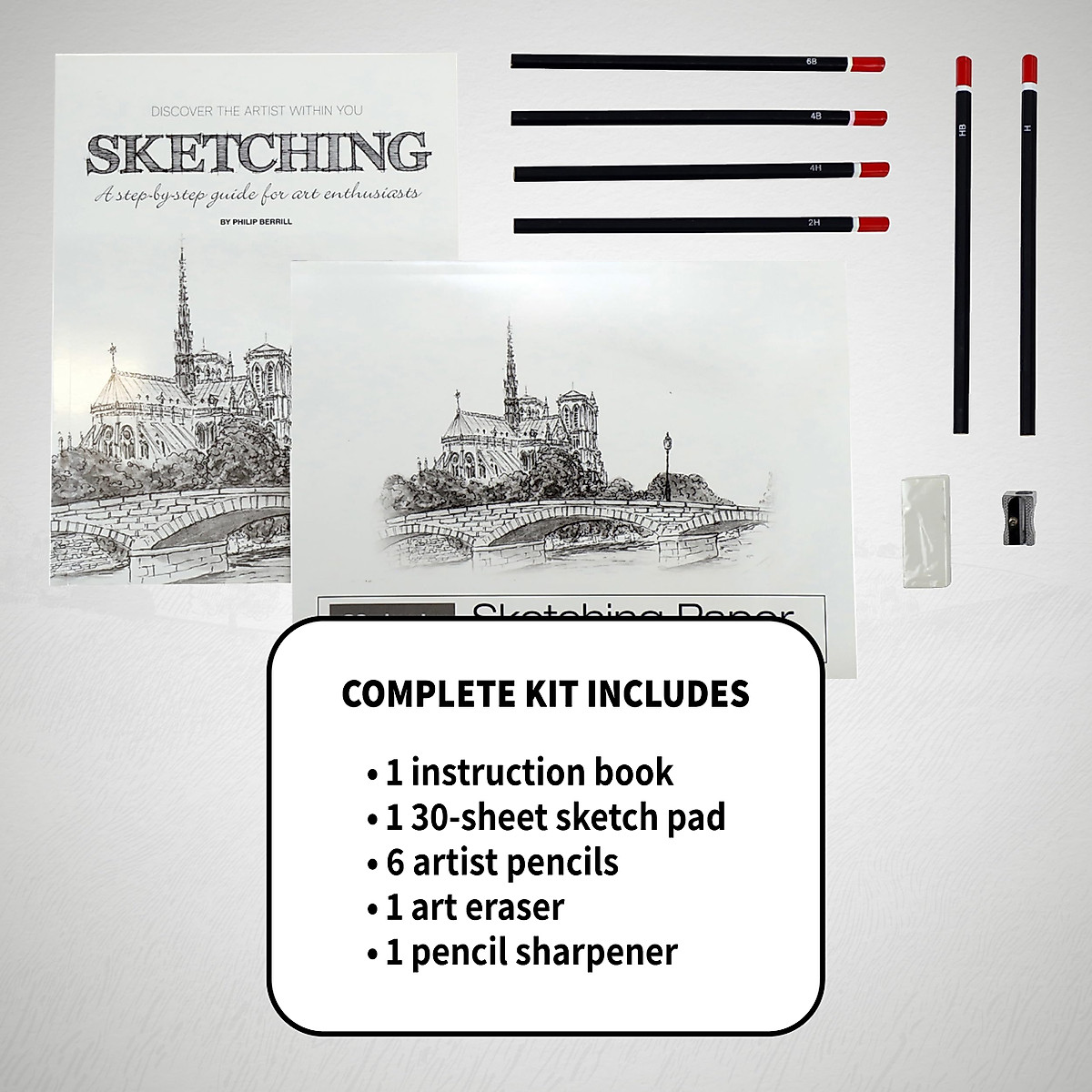 SpiceBox Adult Drawing Sketching Kit, Learn to Draw, How to Sketch Books, Art Hobby Kits for Adults, Sharks and Sea Creatures