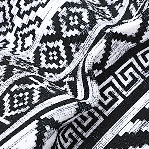 Zacoo Rug 2x12 Runner Rug Black Hallway Runner Machine Washable Throw Carpet Foldable Thin Rug Non Slip Floorcover Mat for Bathroom Laundry Bedroom Living Room, Home Decor Rug, Black