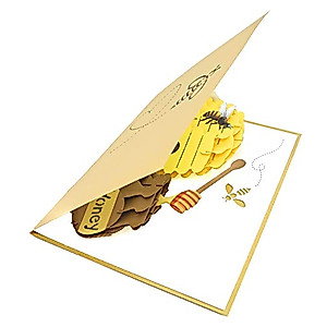 PopLife Beehive and Honeypot Pop Up Card for your HONEY! - Mothers Day Pop Up, Anniversary Card, Happy Birthday, Just Because, Gift for Her - Husband for Wife, for Daughter, for Son, for Grandkids
