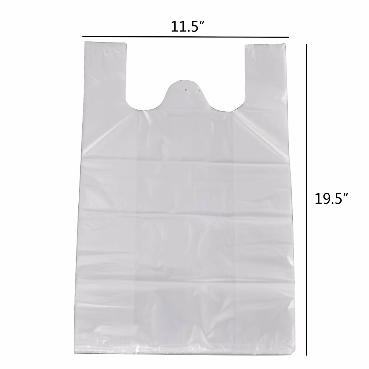Eagrye Clear Plastic T-Shirt Shopping Bags, Reusable Thank You Bgs (320 Count)