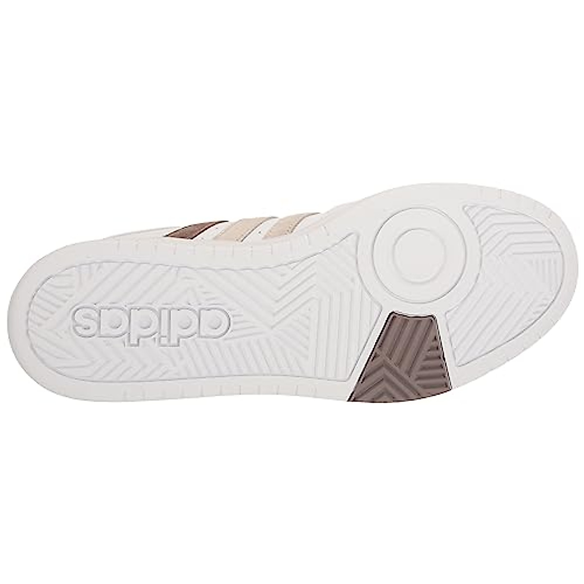adidas Originals Men's Hoops 3.0 Sneaker, White/Earth Strata/Wonder Beige, 9