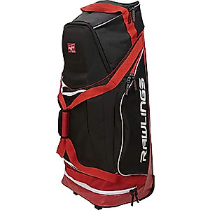 Rawlings | R1502 Wheeled Catcher's Bag | Baseball/Softball | Scarlet