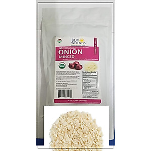 Buy Wellness Onion Minced & Flakes USDA Organic Fresh Dehydrated Organic Dried Onion Flakes 14 oz