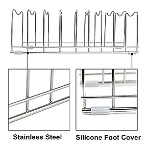 FLSEPAMB Lid Organizer Pot Lid Organizer Pot Lid Rack Holder Suitable for Bakeware Dish Plate, Cutting Boards, Pots & Pans, Serving Trays, Reusable Containers in Cabinet Pantry (1 Pack)