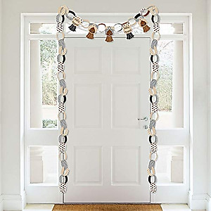 Big Dot of Happiness Party ’Til You’re Pooped - 90 Chain Links and 30 Paper Tassels Decoration Kit - Poop Emoji Party Paper Chains Garland - 21 feet