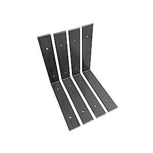 4 Pack - 10"L x 6"H Angle Shelf Bracket, Iron Shelf Brackets, Metal Shelf Bracket, Industrial Shelf Bracket, Modern Shelf Bracket, Shelving