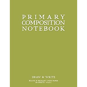 Primary Composition Notebook: Light Green Softcover Draw & Write Journal by schoolnest
