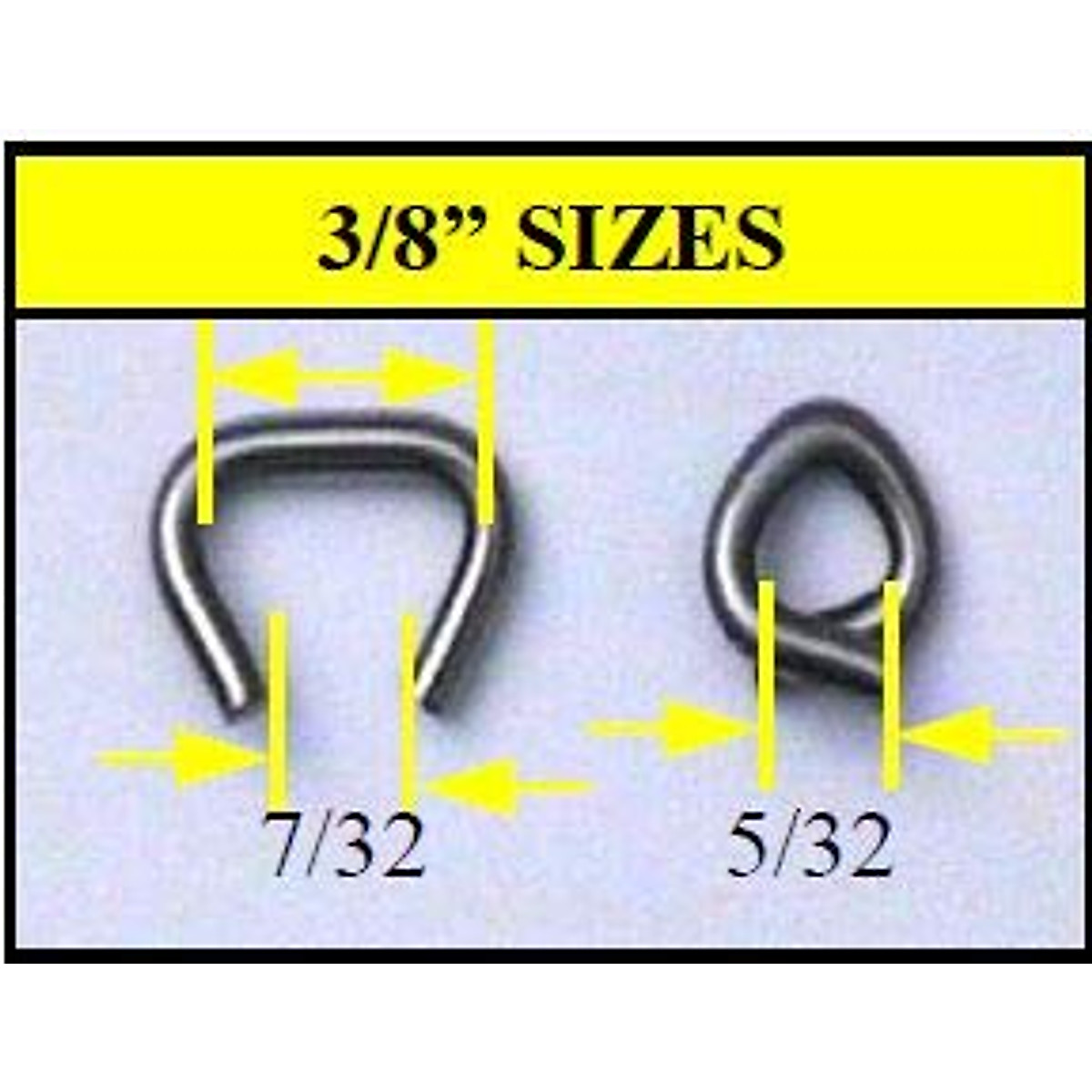 3/8 Stainless Steel Hog Rings for Crab pots, Cages, Traps, Fencing, Sausage Casings, Rabbit Cages (100 Count bag-3oz)