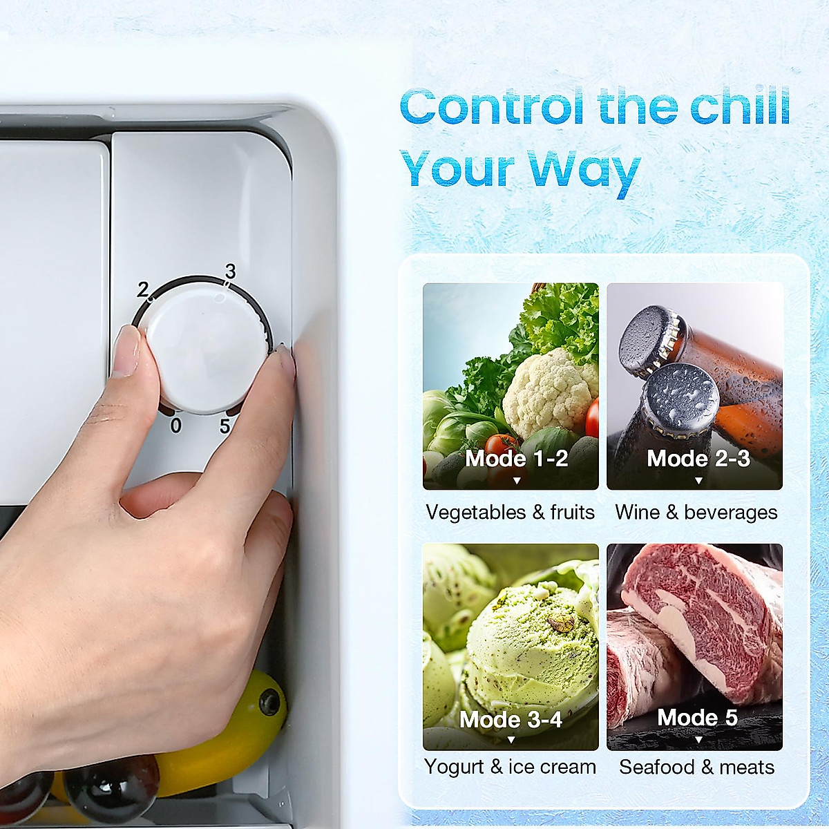 Anypro 1.84 Cu.Ft Fridge with Freezer, Single Door Refrigerator with 5 Level Temperatures and Adjustable Shelves, Energy Saving, Low Noise for Dorm, Office, Bedroom, Black