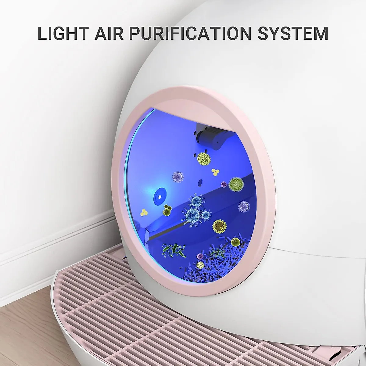 ELS PET Self Cleaning Cat Litter Box, No Scooping Automatic Litter Box, Smart Monitor/Safety Protection/Odorless, Extra Large for Multiple Cats, Without APP Control