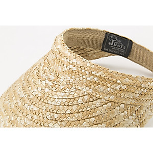 Jacobson Straw Hat - Slip On Braid Visor,Tan,Adult
