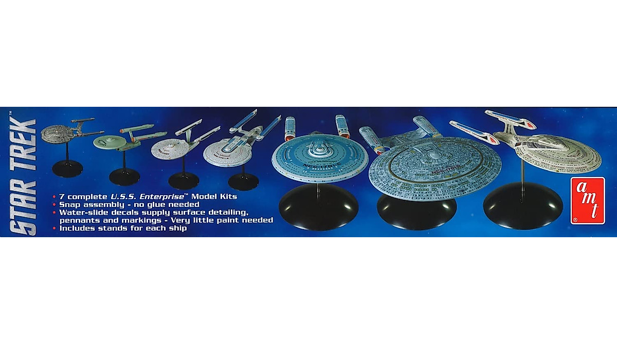 U.S.S. Enterprise Model Set - Snap-Together Star Trek Kits