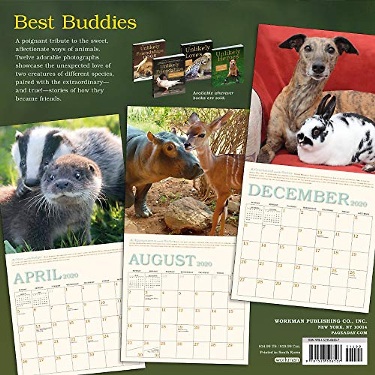 Unlikely Friendships Wall Calendar 2020
