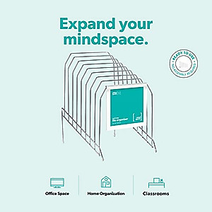 Mindspace Multi Step File Organizer | Stackable Letter Tray | File Holder | The Wire Collection, Silver