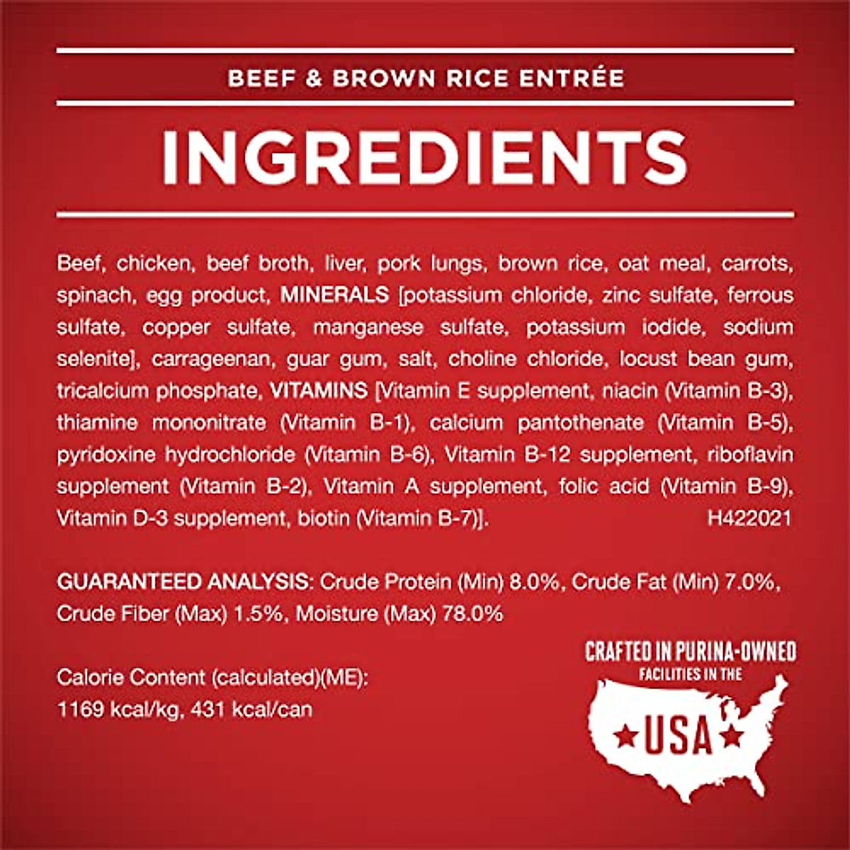 Purina ONE Classic Ground Chicken and Brown Rice, and Beef and Brown Rice Entrees Wet Dog Food Variety Pack - (Packs of 6) 13 oz. Cans