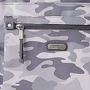 Baggallini womens Go Bagg with RFID Phone Wristlet, Grey Camo Print, One Size US