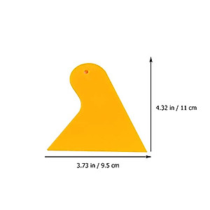 Wakauto Window Tint Tool Triangle Film Scraper Car Vinyl Applicator Tools Yellow Go Corner Squeegee Pack of 10