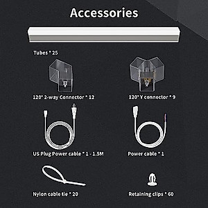 LPMYLMC Hexagon LED Garage Light, 25 Pack 200W 30000LM 6500K Hexagon Led Lights for Garage, Basement, Warehouse, Auto Beauty Shop, Car Detailing Shop etc.