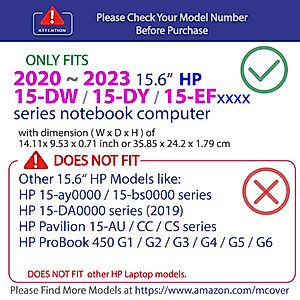 mCover Case Compatible for 2020~2022 15.6-inch HP 15-DYxxxx / 15-EFxxxx Series ONLY (NOT Fitting Any Other HP Laptop Models) Notebook PC - Purple