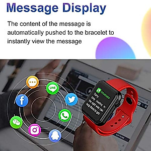 XXXDXDP Smart Watch Blood Pressure Monitor Waterproof Men Women Smartwatch Heart Rate Fitness Tracker Weather Forecast Watch Smart (Color : D)