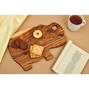 Hippo Kitchen Cutting Board - Juice Grooves with Easy-Grip Handles, Non-Porous, Dishwasher Safe