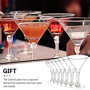 DOITOOL Plastic Martini Glasses Set of 20, Clear Coupe Cocktail Glasses, Exquisite Coupe Glasses for Cocktails for Home, Bar, Restaurants and Parties