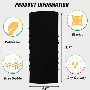 Neck Gaiter Mask Face Scarf Bandana Tube Cover Headwear Balaclava Headband Headwrap for Men and Women