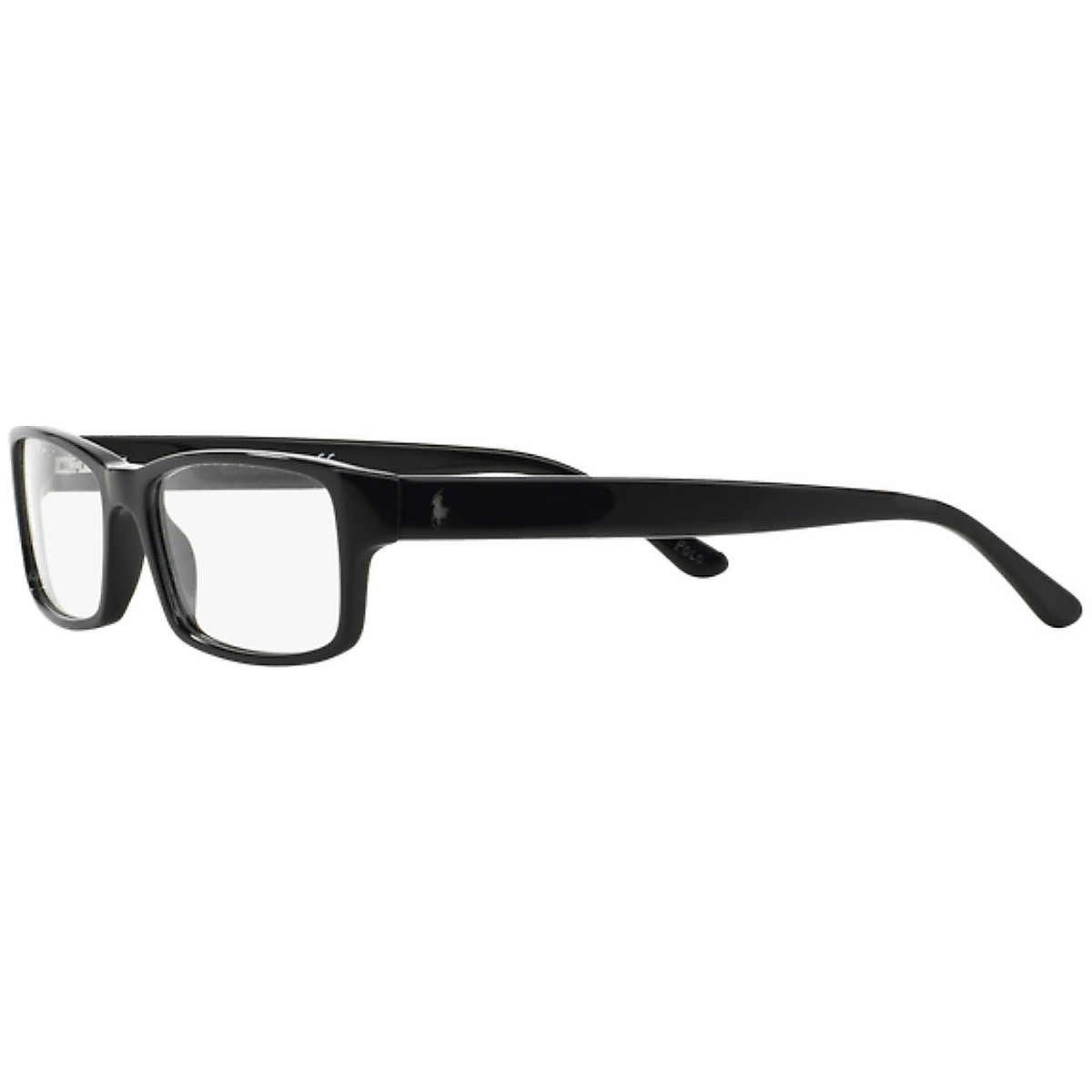Polo Ralph Lauren Men's PH2065 Rectangular Prescription Eyewear Frames, Shiny Black/Demo Lens, 58 mm