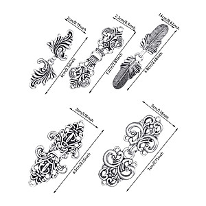 5 Pieces Shawl Clips Cloak Clasp Cardigan Clip Sweater Clips Vintage Collar Retro Cloak Brooches and Silver Shawl Pins for Women Girls Shirt Clips (Novel Style)