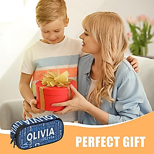 ihnlutzc Custom Pencil Case with Name, Personalized Name Pencil Bag Big Capacity for Teen Boys Girls Kids, Customized Name Pencil Box for School Office