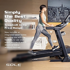 Sole Treadmill F63, Foldable Treadmills for Home Use, Bluetooth, Wide Speed Range, Treadmill Foldable, Treadmills for Home with Incline, Home Exercise Treadmill (Sole F63)