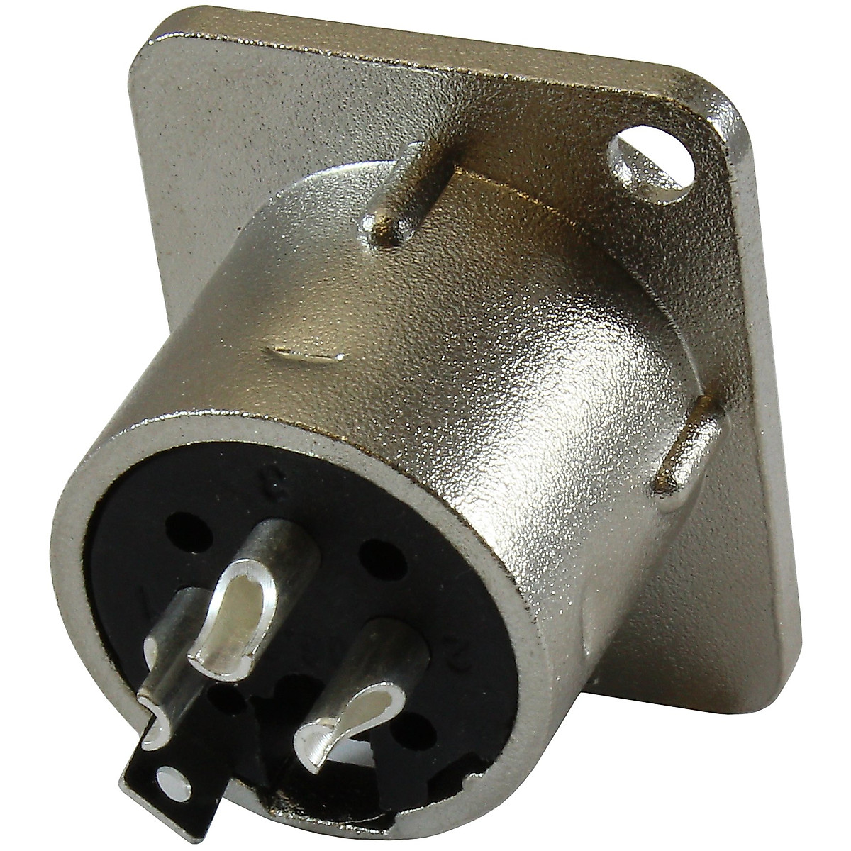 GLS Audio XLR Male Jack 3 Pin - Panel Mount Jacks D Series Size XLR-M - 4 PACK