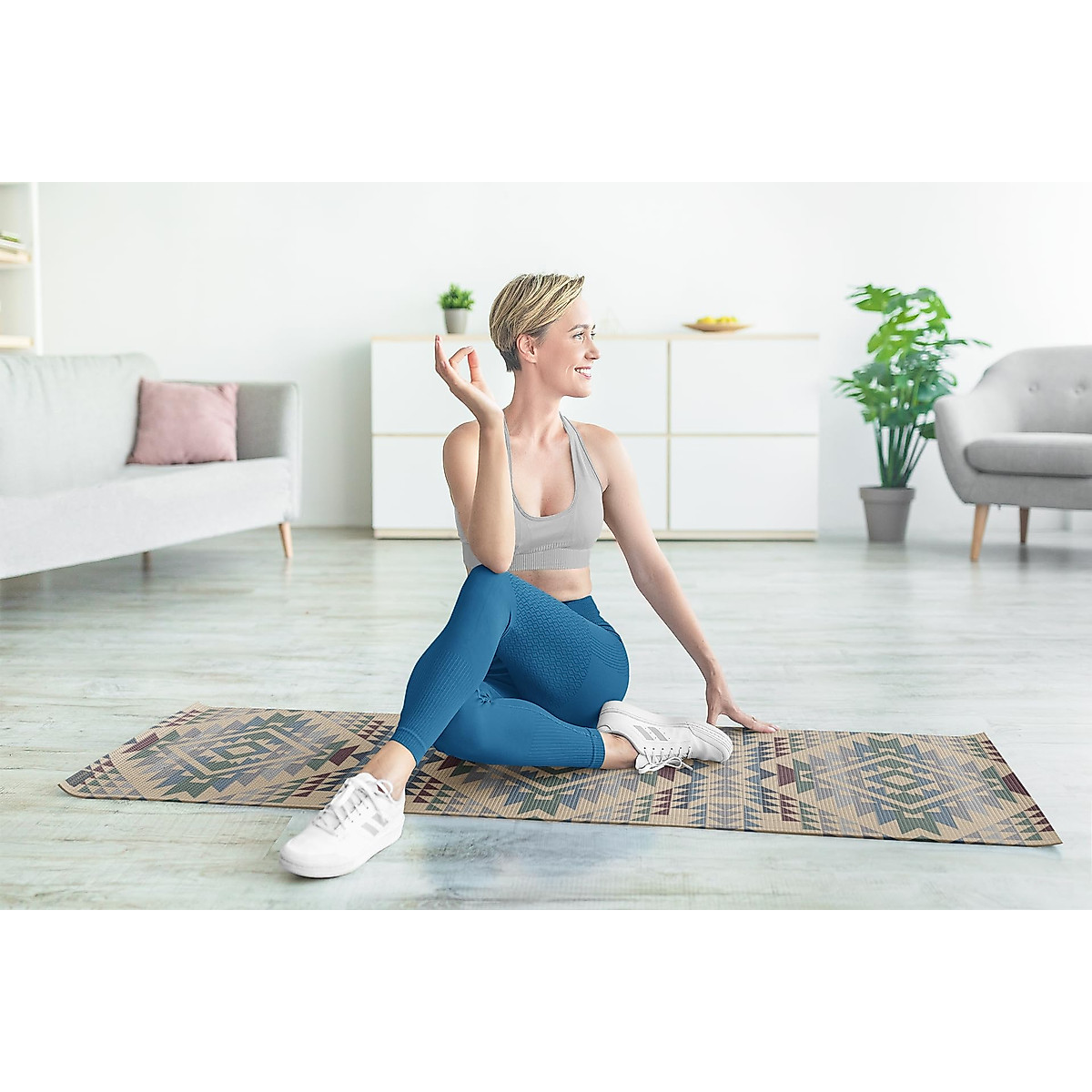 Pendleton x Yune Yoga 5mm PER Yoga Mat Premium All Purpose Exercise and Fitness Mat, Eco-Friendly, Extra Thick, Non-Slip, Anti-Tear (Smith Rock)…