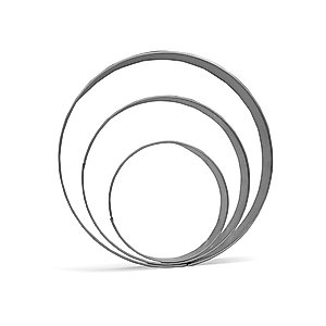 Large Round Cookie Cutter Set – 4.5”,3.5”,2.5” - 3 Piece - Stainless Steel