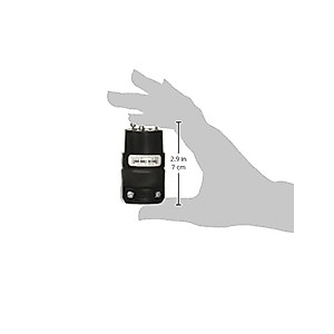 Leviton 515CR 15 Amp, 125 Volt, Cord Outlet, Rubber, Grounding, Black