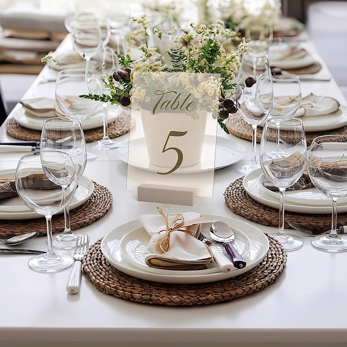 12 Pack Wood Place Card Holder - Small Place Card Holders for Table - White Table Number Holders for Wedding - Table Sign Holders - Picture - Wooden Photo Holders for Tables - Mini Place Card Stands