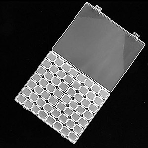 Nail Art Tool Jewelry Storage Box, 56 Grids Plastic Nail Art Storage Box Organizer Container with Removable Dividers Case for DIY Art Craft