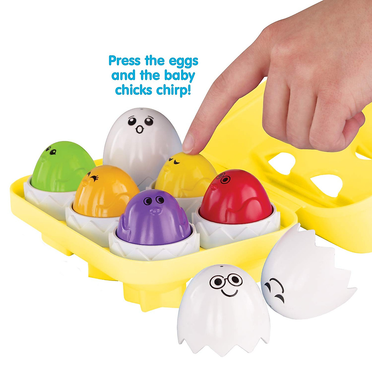 Kidoozie Peek N Peep Eggs - Mentally Stimulating Sorting & Stacking Toy for Ages 1 and Up - A Fun Way to Build Hand-Eye Coordinaton!